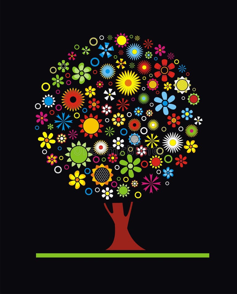 Flowers Pop Tree Stock Illustrations – 837 Flowers Pop Tree Stock ...