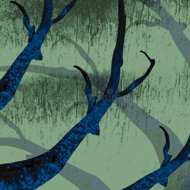 Tree Abstract Design, Abstract Texture Blue, Black Texture, Tree ...