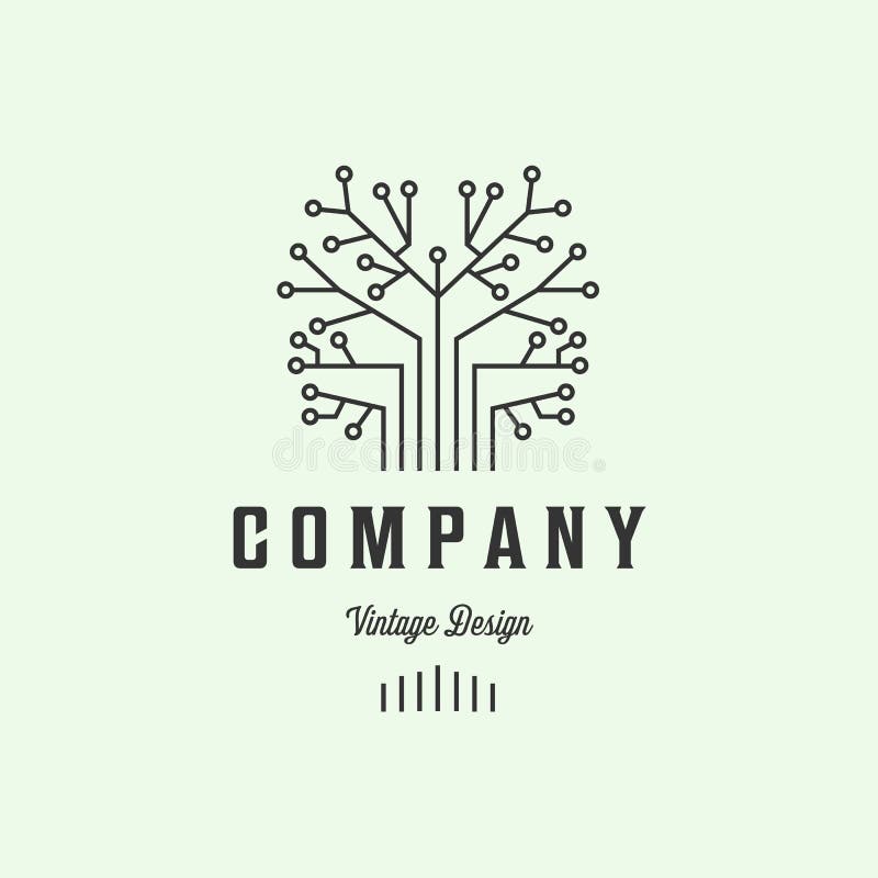 Tree Abstract Path Logo Icon Design Minimalist Vector Illustration ...