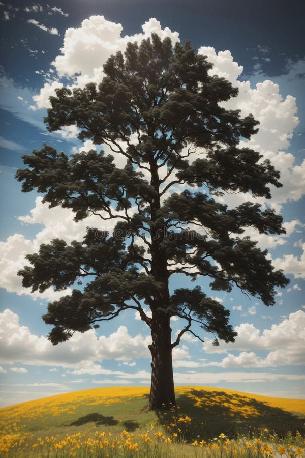 Tree, Tree Wallpaper High Quailty Ai Generative Stock Illustration ...