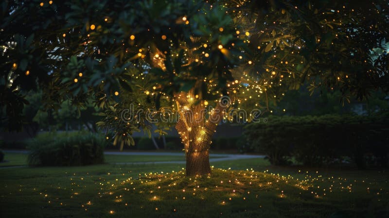 The Tree Appearing To Be Adorned with Hundreds of Fireflies All Thanks ...