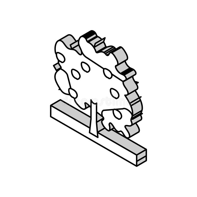 Tree Apple Fruit Isometric Icon Vector Illustration Stock Illustration ...