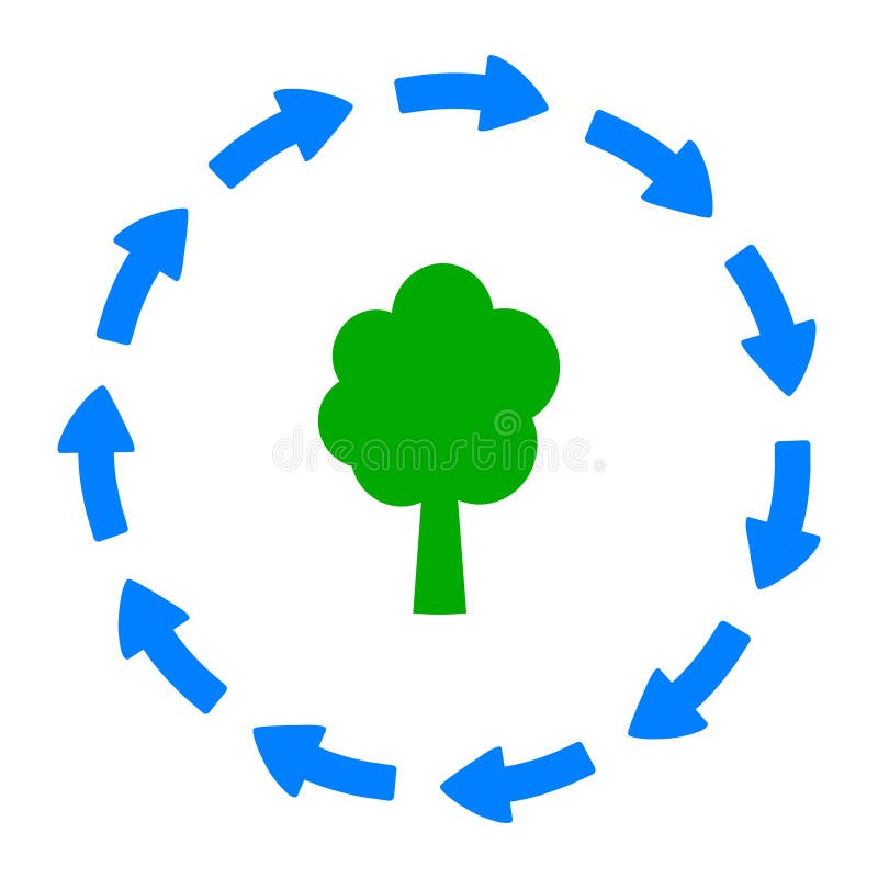 Tree and arrows stock vector. Illustration of tree, symbol - 203462987