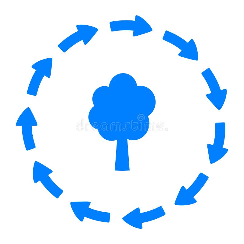 Tree and arrows stock vector. Illustration of vector - 223693573