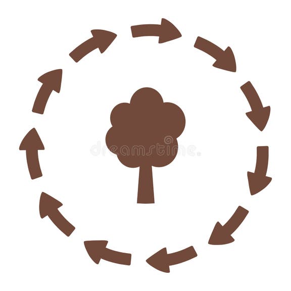 Tree and arrows stock vector. Illustration of wood, silhouette - 372085945