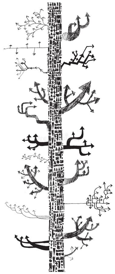 Tree of arrows (vector) stock vector. Illustration of arrows - 38922243