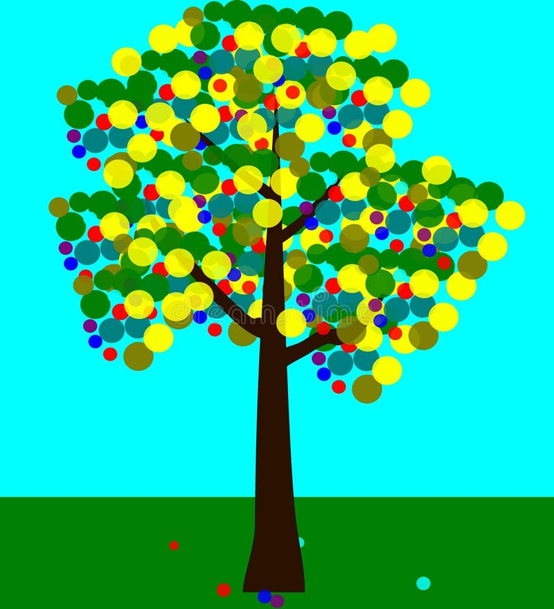 Tree art, strange shapes stock vector. Illustration of variety - 287430255