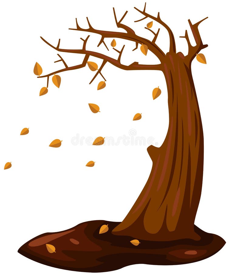 Windy Day Trees and Cloud Blowing Wind Stock Vector - Illustration of ...