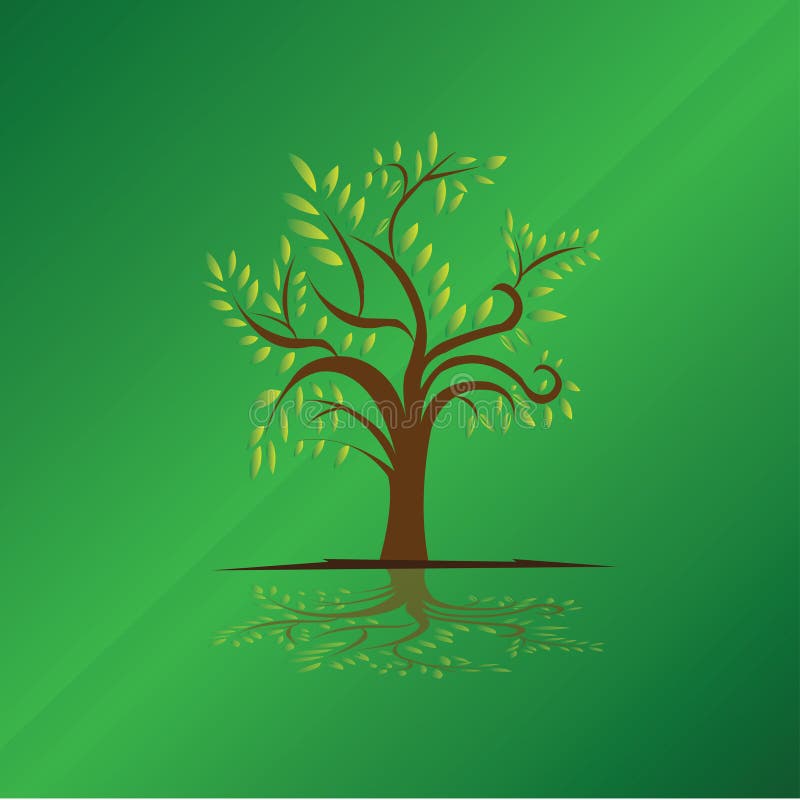 Tree Background Color Illustration of Shadow. Vector Design Stock ...