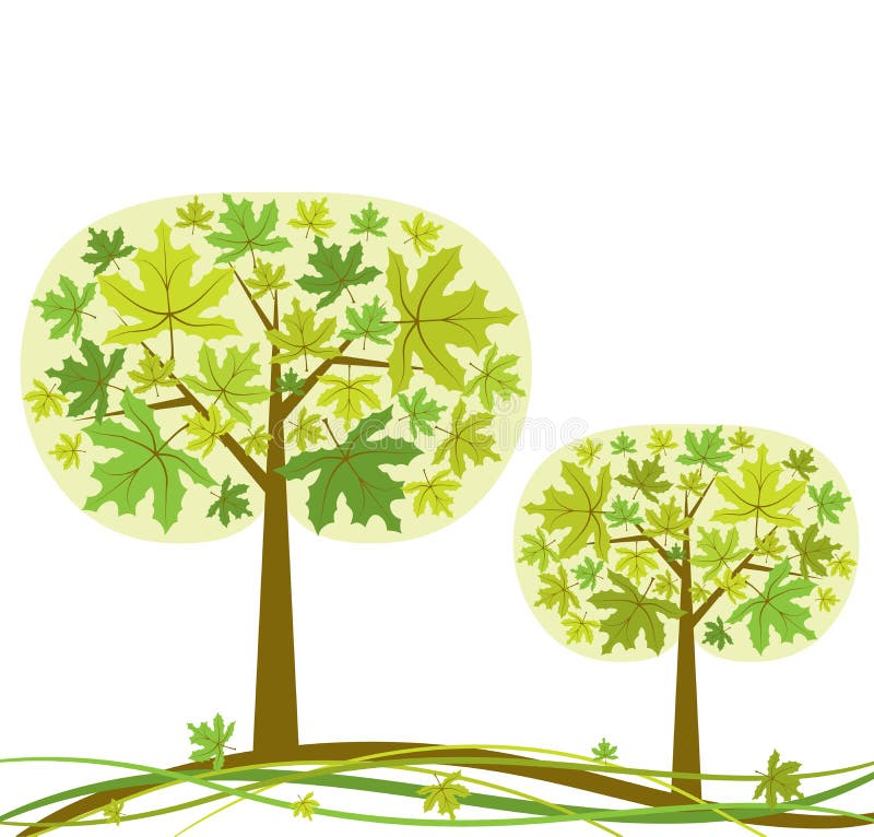 Tree background, vector stock vector. Illustration of forest - 6711296