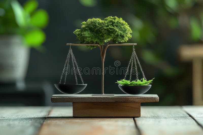 A Tree is Balanced on Two Scales, Symbolizing the Importance of Balance ...