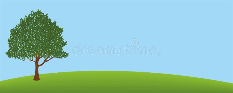 Tree banner stock vector. Illustration of peace, curved - 14315507