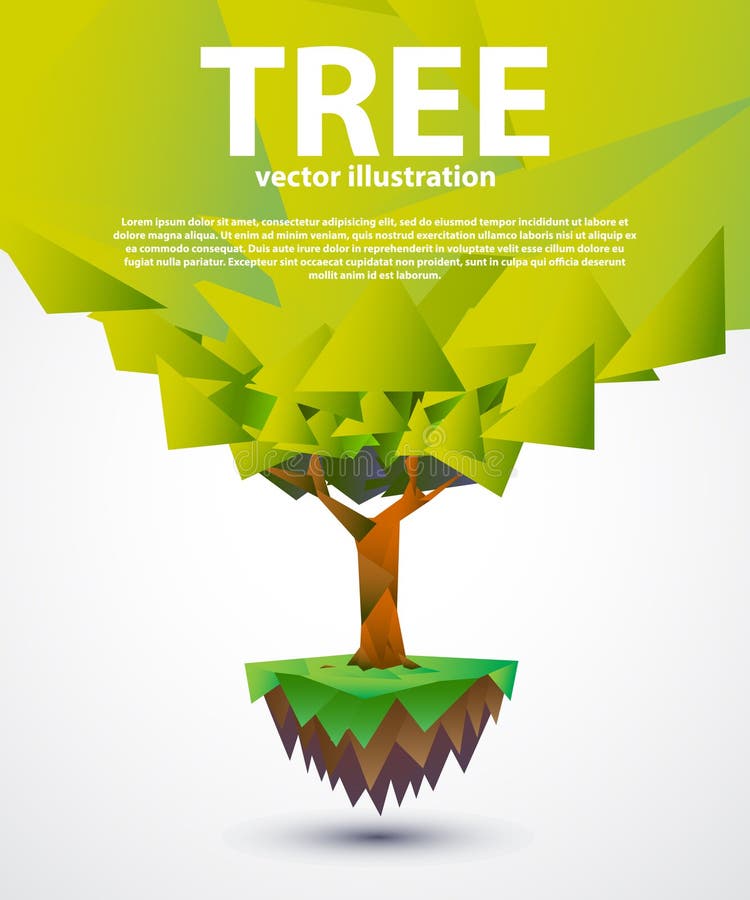 Tree banner design stock vector. Illustration of decoration - 34523838