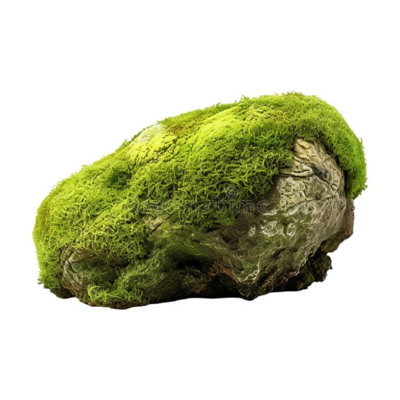 Tree Bark Moss Rock on Transparent Background - Ai Generated Stock ...