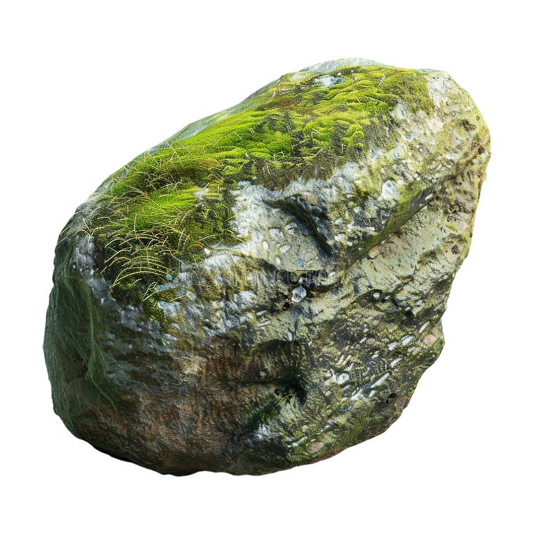 Tree Bark Moss Rock on Transparent Background - Ai Generated Stock ...
