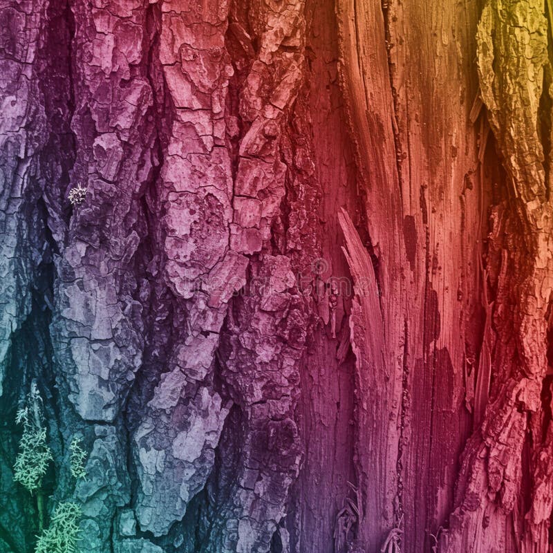 Tree Bark Texture with a Gradient Overlay, Displaying Colors from ...