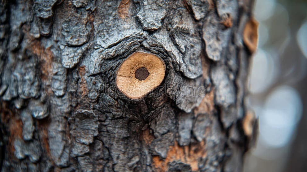 Tree Bark Texture Knot Detail Close Up Stock Illustration ...