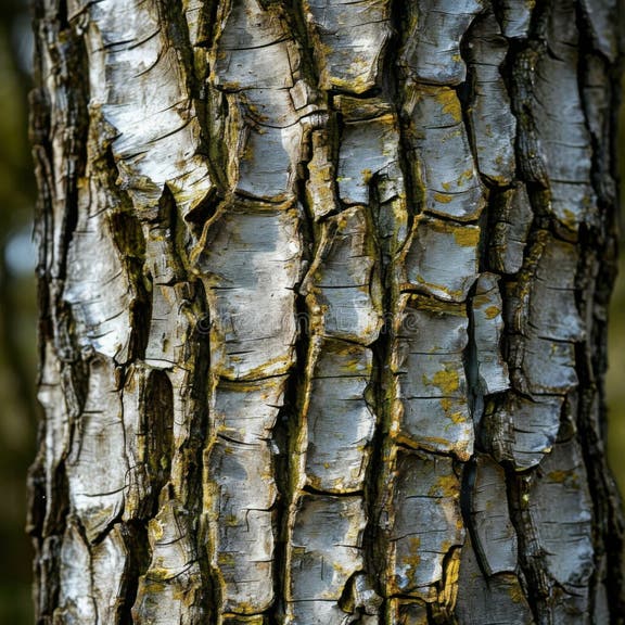 Tree Bark Texture with Moss Stock Illustration - Illustration of macro ...