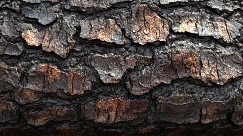 Tree Bark Texture Shows Rough Surface and Natural Pattern with Details and Close Up View in ...