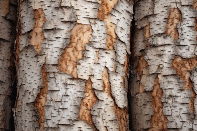 Tree Bark Textures and Patterns in Natural Light Stock Illustration ...