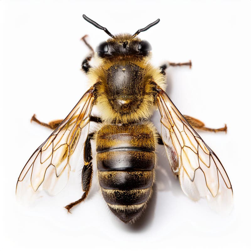 The Tree Bee, Isolated on a White Background Stock Illustration ...