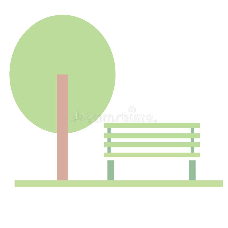 Tree Bench Isolated Logo Stock Illustrations – 958 Tree Bench Isolated ...