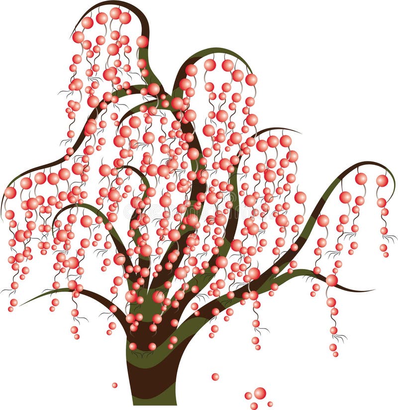 Tree with berries stock vector. Illustration of fantastic - 14860517