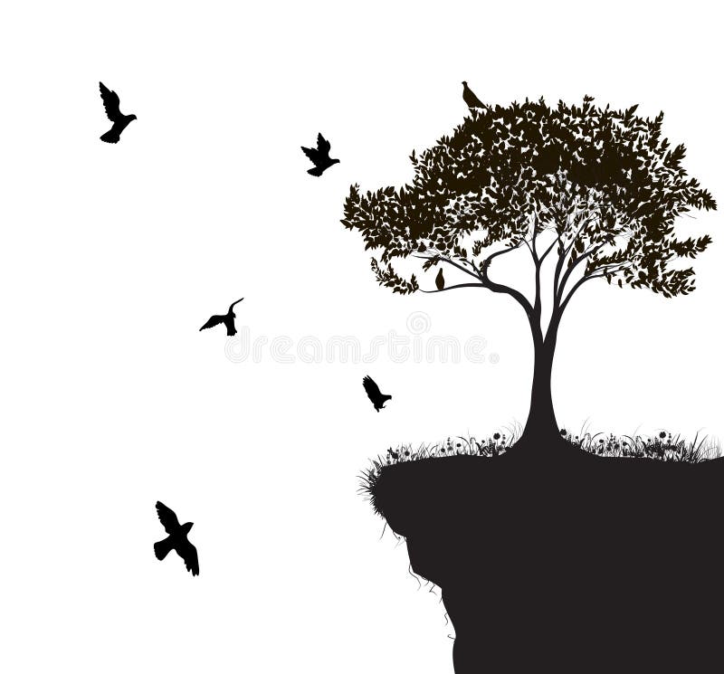 Tree Flock Birds Stock Illustrations – 1,749 Tree Flock Birds Stock ...