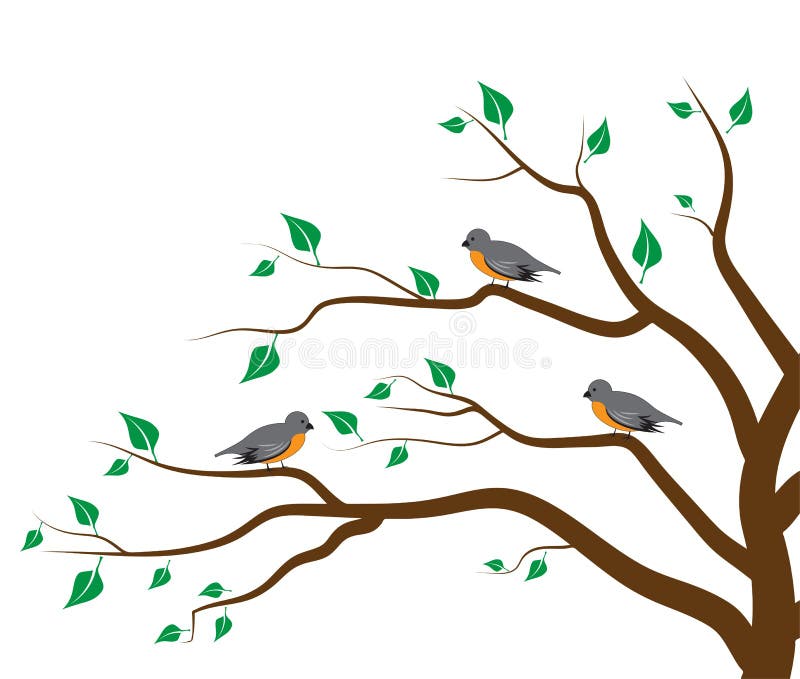 12 Days of Christmas: 4 Calling Birds Stock Illustration - Illustration ...