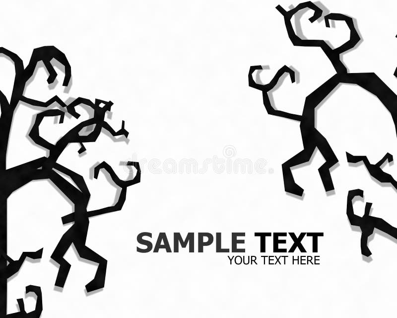 Tree Black Shadow stock illustration. Illustration of night - 45154503