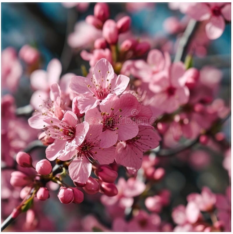 Tree Blossom Pink Cherry Blossoms Pink Cherry Blossom Stock ...