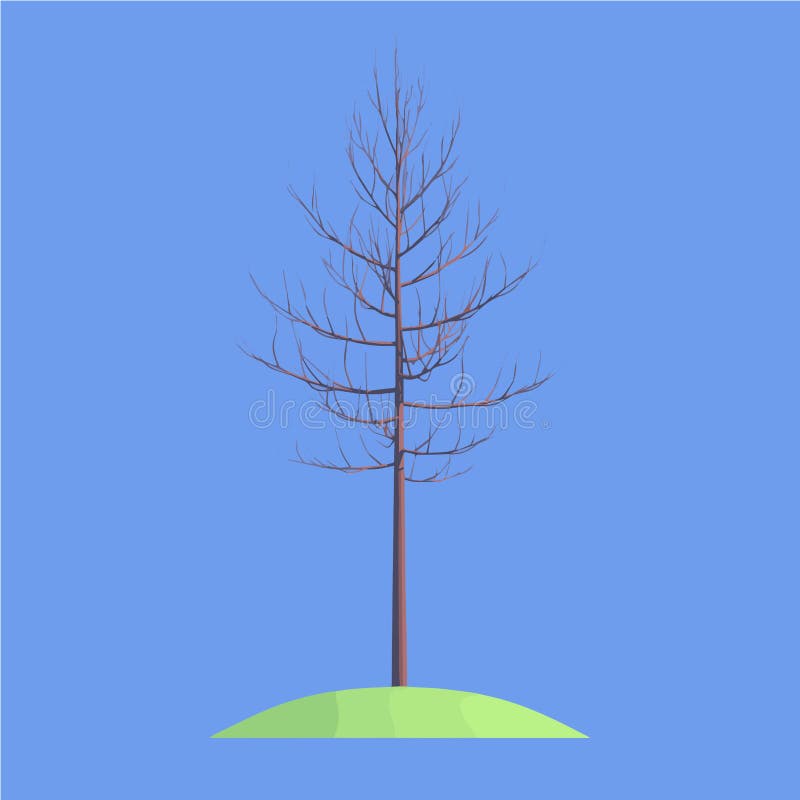 A tree on blue background stock vector. Illustration of city - 96237968