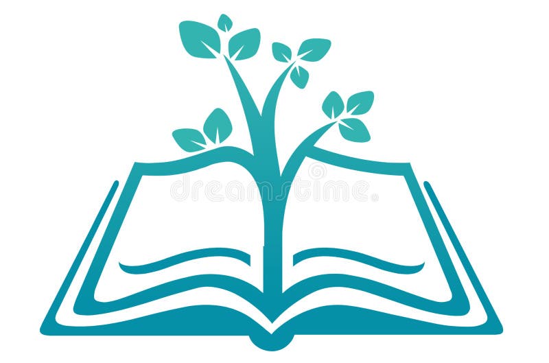 Tree Book Logo for Learning School Logo Hand Drawn and Artistic Stock ...