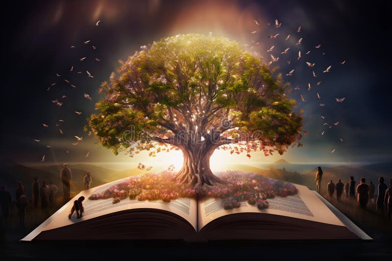 Tree that is Born in a Book. Planting Seed Tree of Knowledge and Wisdom ...