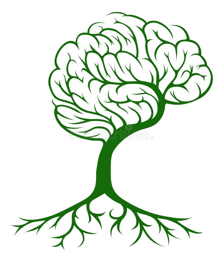 Brain Tree stock vector. Illustration of icon, leaf, live - 36007922