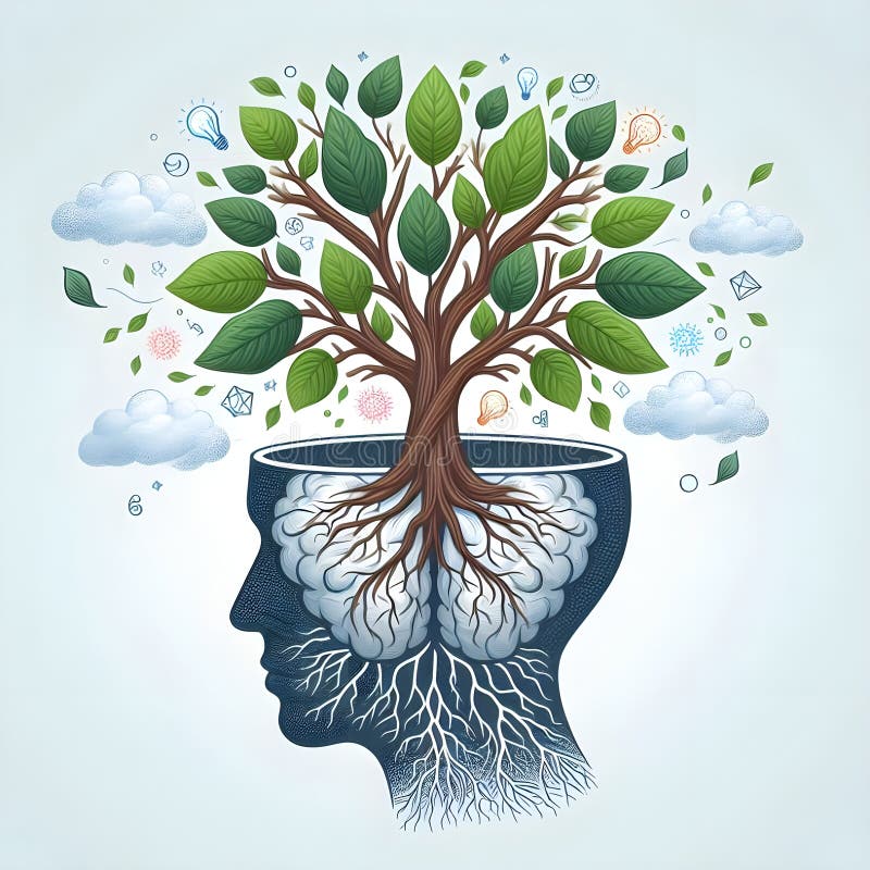 Tree brain idea icons stock illustration. Illustration of design ...