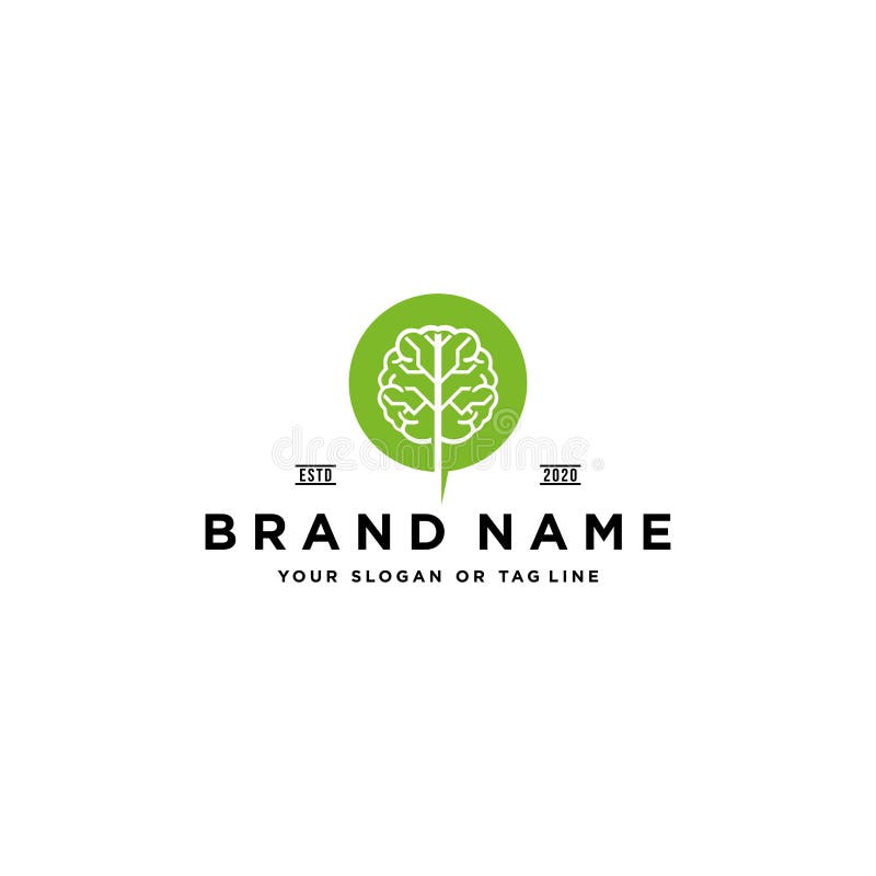 Tree Brain Tech Logo Design Vector Stock Vector - Illustration of ...