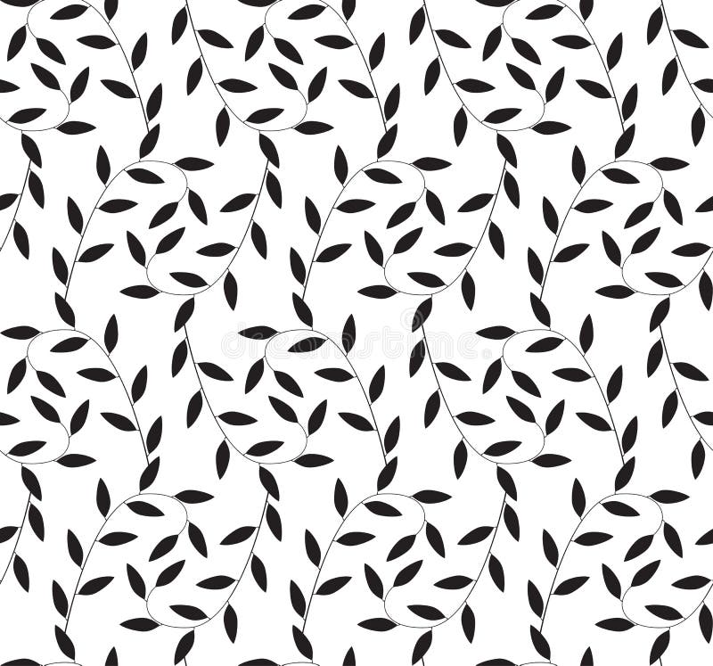 Tree Branch, Black and White Abstract Geometric Ve Stock Vector ...