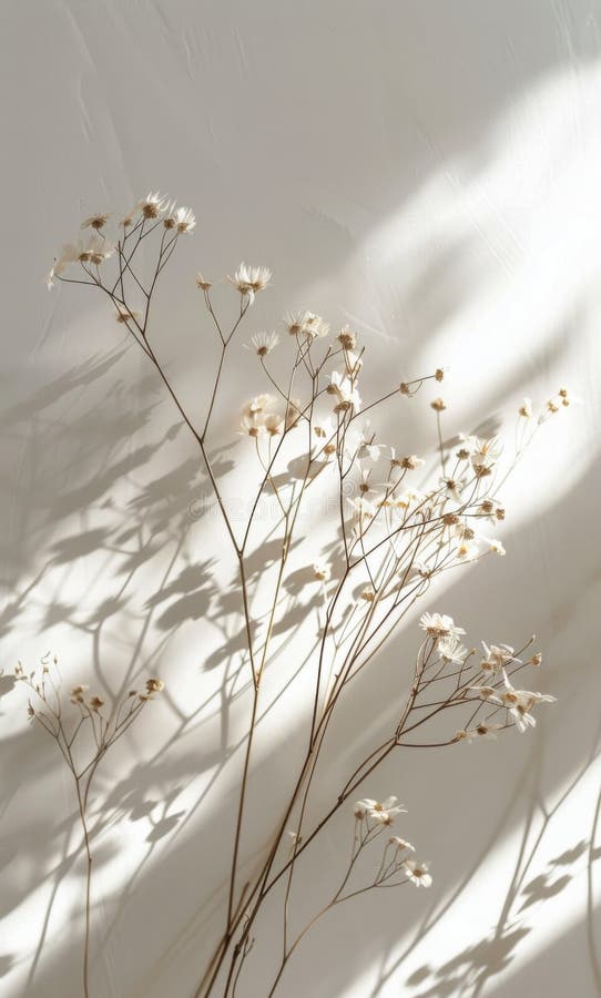 Tree Branch Casting Shadow on Wall Stock Image - Image of dark, nature ...