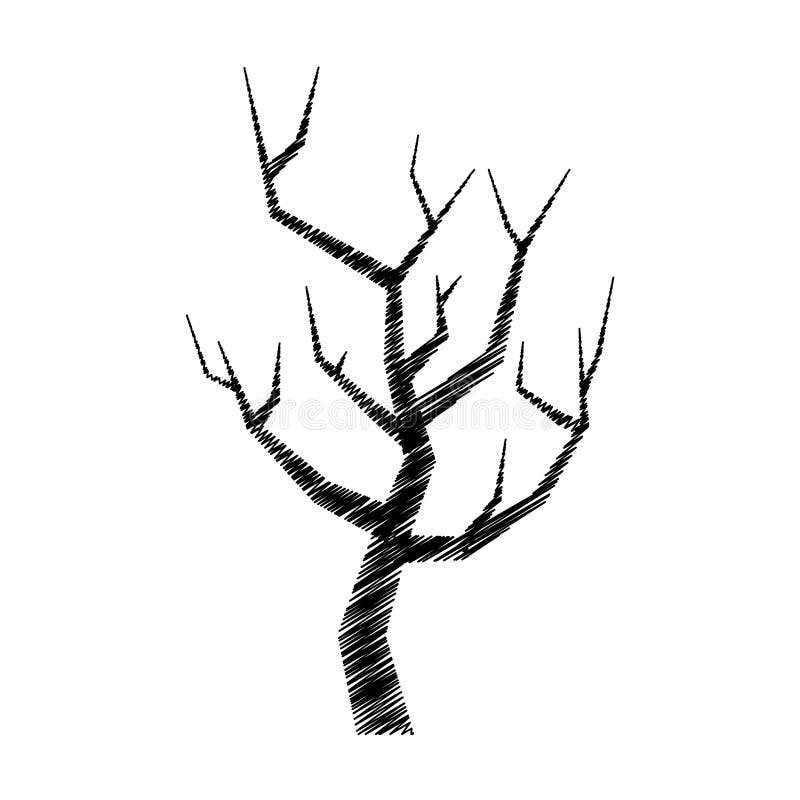 Tree Branch Hand Drawing Isolated Icon Stock Vector - Illustration of ...