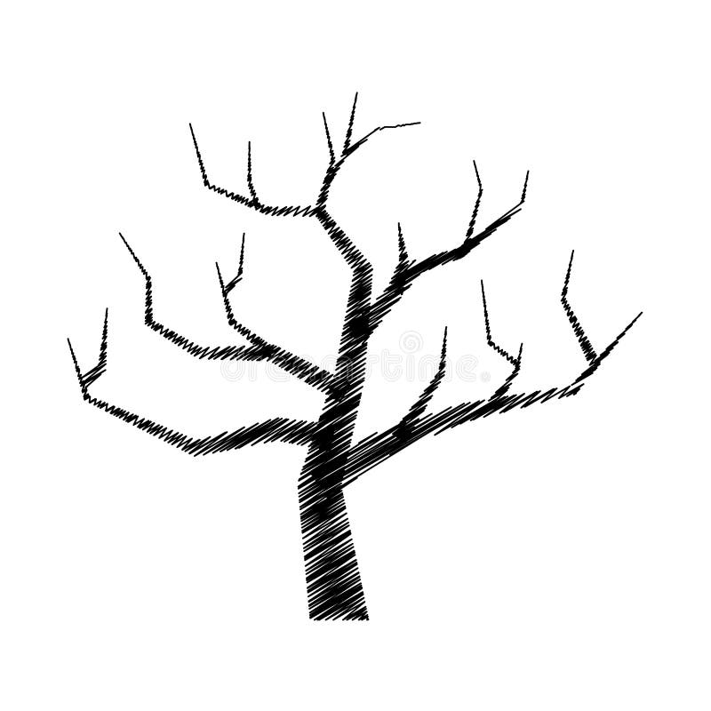 Tree Branch Hand Drawing Isolated Icon Stock Vector - Illustration of ...