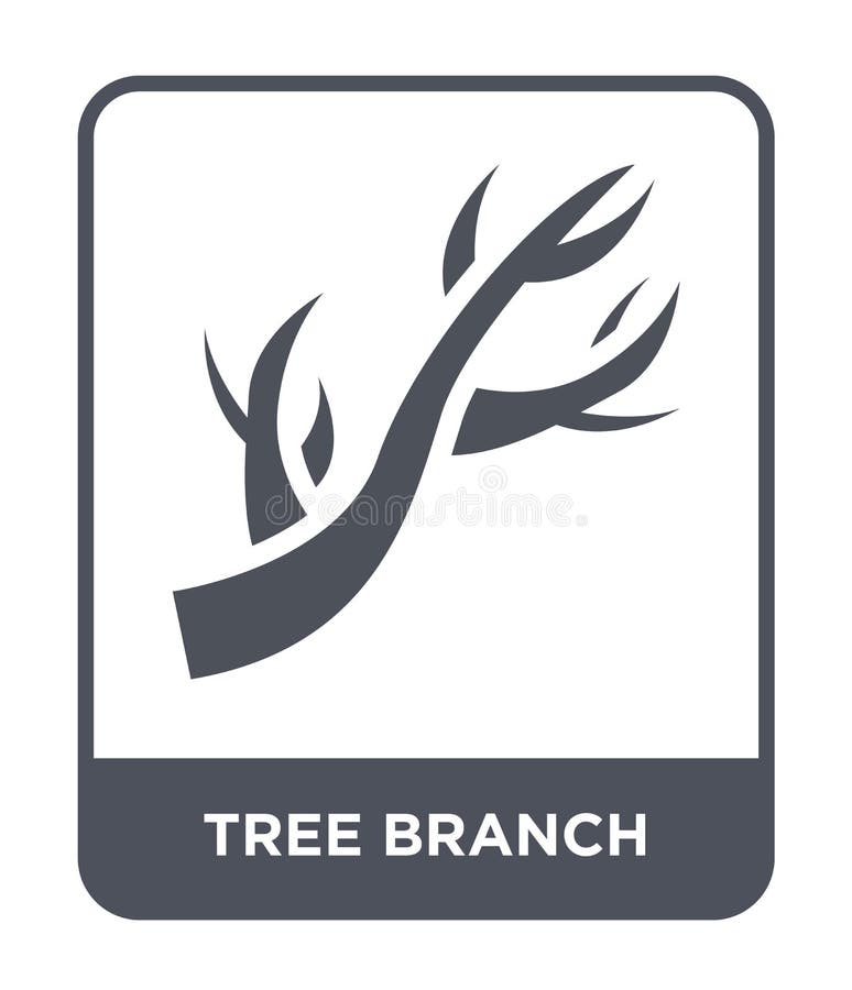 Tree Branch Icon in Trendy Design Style. Tree Branch Icon Isolated on ...