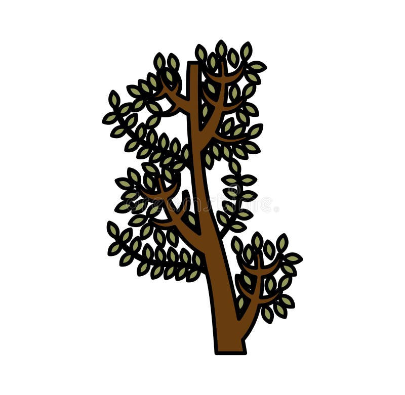 Tree branch isolated icon stock vector. Illustration of decoration ...