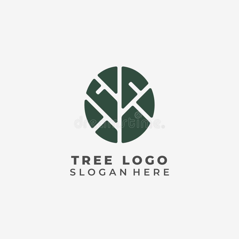Tree Branch Logo Design on a Simple Modern Vector Circle Stock ...