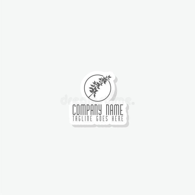 Tree Branch Logo Template. Set Icons in Color Circle Buttons Stock ...