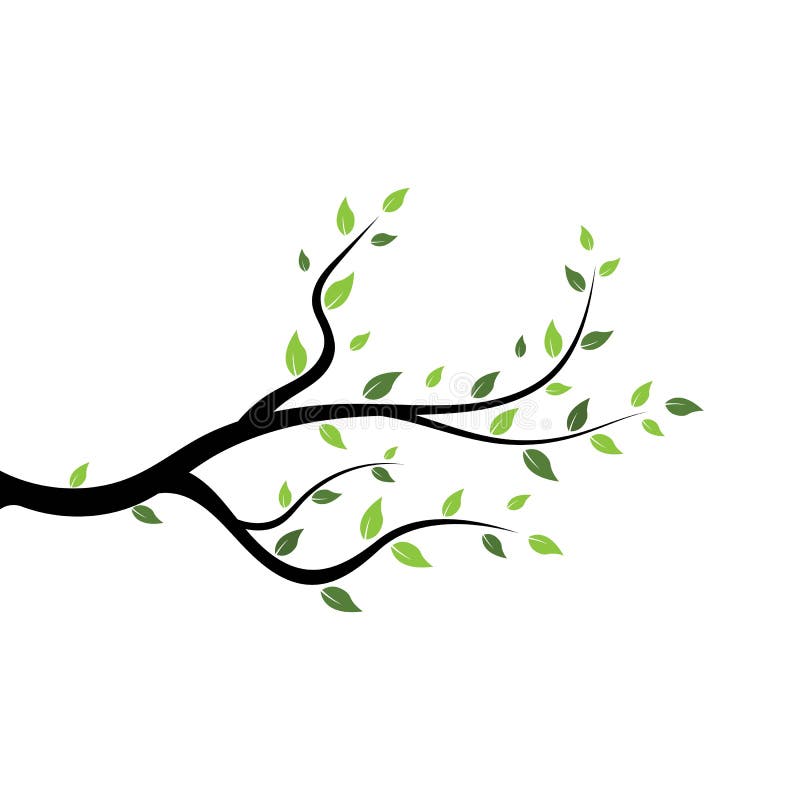 Tree branch logo vector stock illustration. Illustration of nature ...