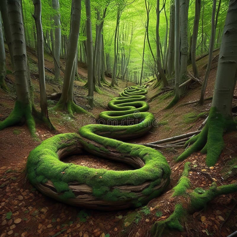 A Tree Branch that Morphs into a Slithering Snake, Mov Stock Photo ...