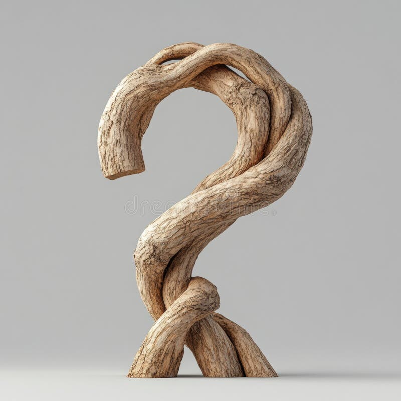 Tree-branch Question Mark on Gray Background, Symbolizing Nature S ...