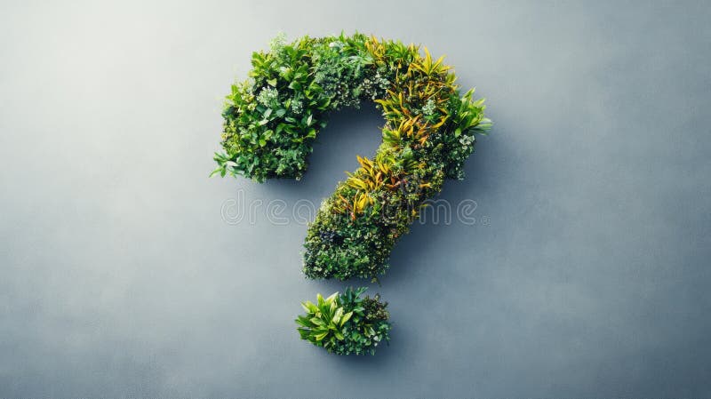 Tree-branch Question Mark on Gray Background, Symbolizing Nature S ...