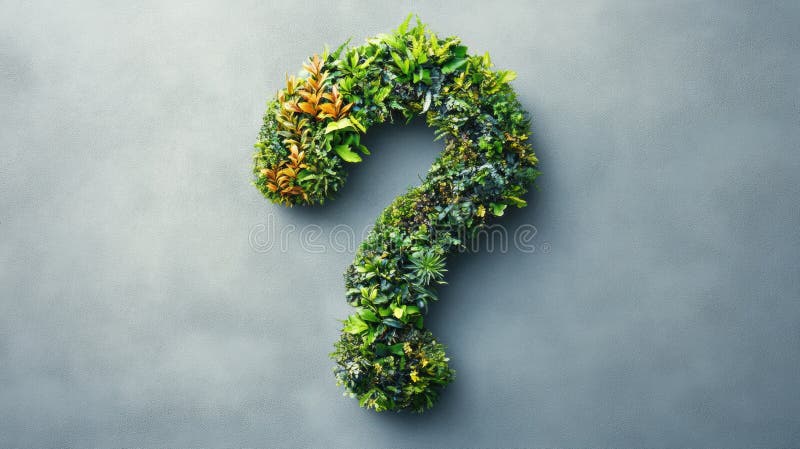 Tree-branch Question Mark on Gray Background, Symbolizing Nature S ...